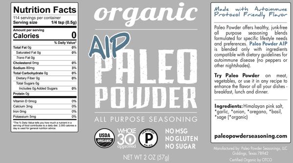Paleo Powder Seasoning — Certified Paleo, Keto by the Paleo Foundation