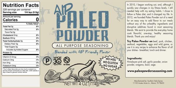 Paleo Powder Seasoning — Certified Paleo, Keto by the Paleo Foundation