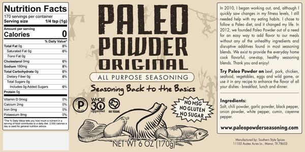 Paleo Powder Seasoning — Certified Paleo, Keto by the Paleo Foundation